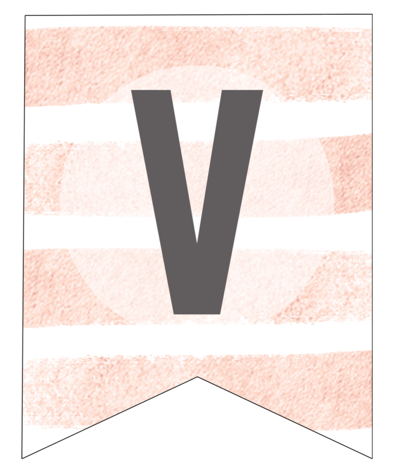Pink Stripes Custom Banner Sign Free Printable - Paper Trail Design