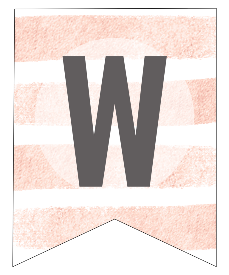 Pink Stripes Custom Banner Sign Free Printable - Paper Trail Design