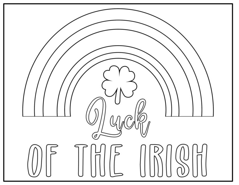 Free Printable St. Patrick's Day Coloring Sheets - Paper Trail Design