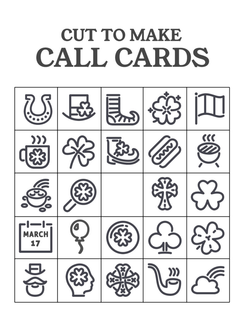 Free Printable St. Patrick's Day Bingo Cards - Paper Trail Design