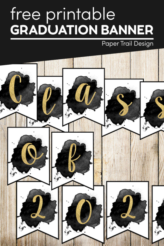 Free Printable Graduation Banner - Paper Trail Design