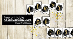 Free Printable Graduation Banner - Paper Trail Design