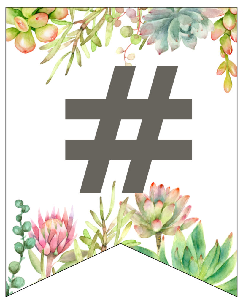 Succulent Free Printable Alphabet Banner Letters - Paper Trail Design