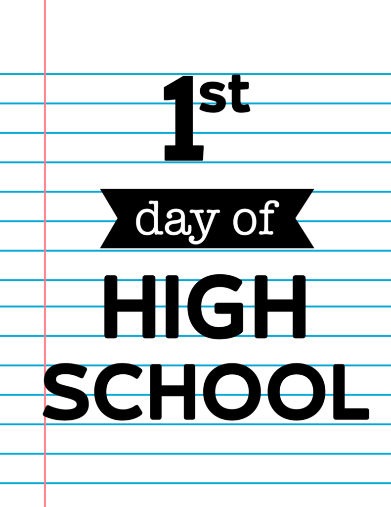 First Day of School Signs {Notebook Paper} - Paper Trail Design