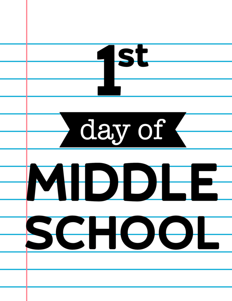 First Day of School Signs {Notebook Paper} - Paper Trail Design