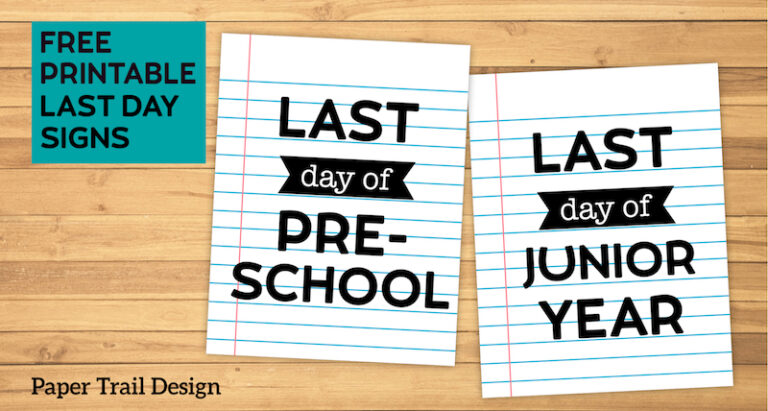 Free Printable First Day of School Sign {Pencil} - Paper Trail Design
