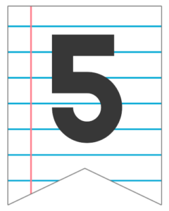 Printable Back to School Banner {Notebook Paper} - Paper Trail Design