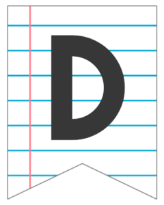 Printable Back to School Banner {Notebook Paper} - Paper Trail Design