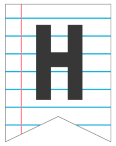 Printable Back to School Banner {Notebook Paper} - Paper Trail Design