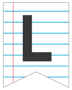 Printable Back to School Banner {Notebook Paper} - Paper Trail Design