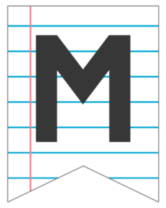 Printable Back to School Banner {Notebook Paper} - Paper Trail Design