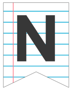 Printable Back to School Banner {Notebook Paper} - Paper Trail Design