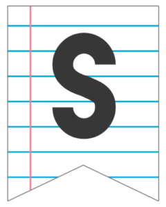 Printable Back to School Banner {Notebook Paper} - Paper Trail Design