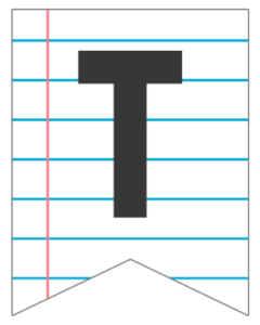 Printable Back to School Banner {Notebook Paper} - Paper Trail Design