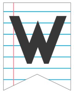 Printable Back to School Banner {Notebook Paper} - Paper Trail Design