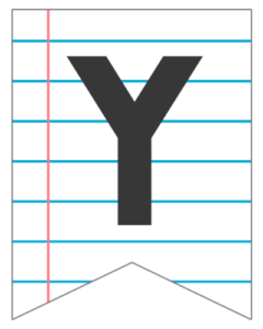 Printable Back to School Banner {Notebook Paper} - Paper Trail Design