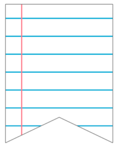 Printable Back to School Banner {Notebook Paper} - Paper Trail Design