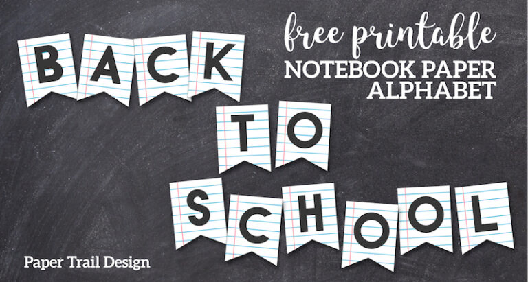 First Day of School Signs {Notebook Paper} - Paper Trail Design