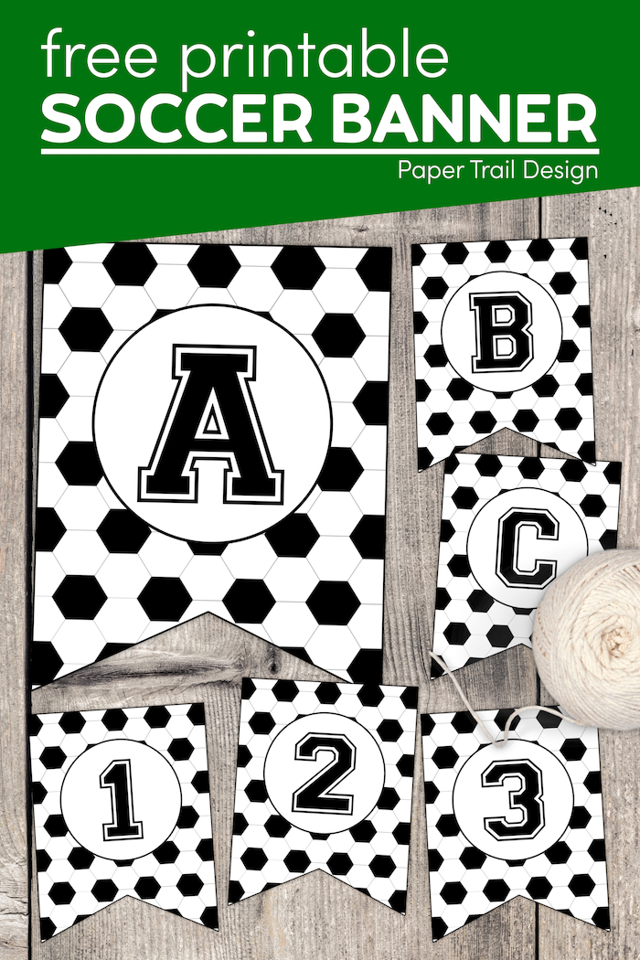 Free Printable Soccer Banner - Paper Trail Design
