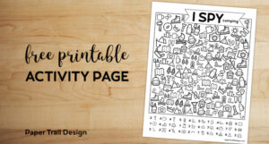 Free Printable I Spy Camping Kids Activity - Paper Trail Design