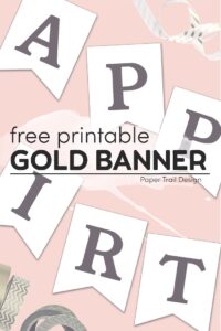 Free Printable Black and White Banner Letters - Paper Trail Design