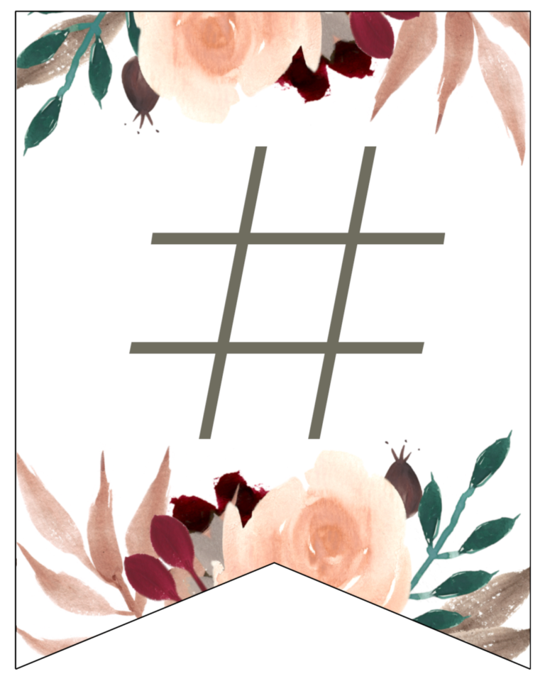 Fall Floral Alphabet Banner Letters Free Printable - Paper Trail Design