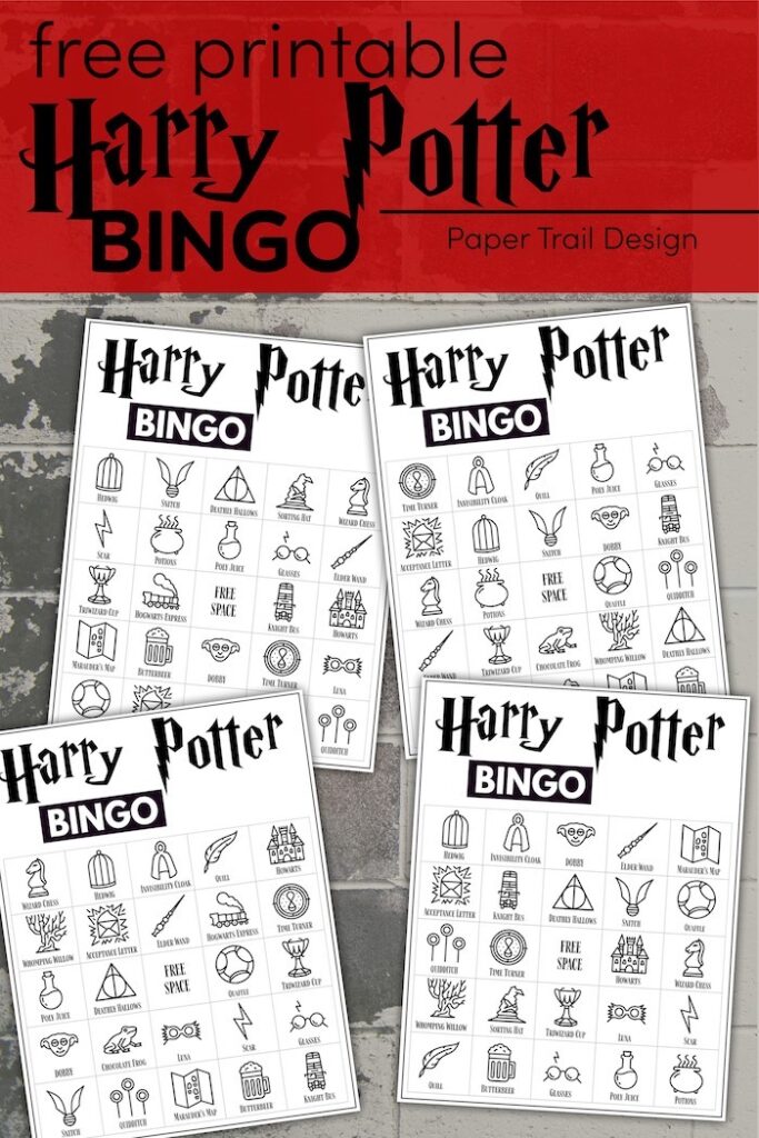Free Printable Harry Potter Bingo Game - Paper Trail Design