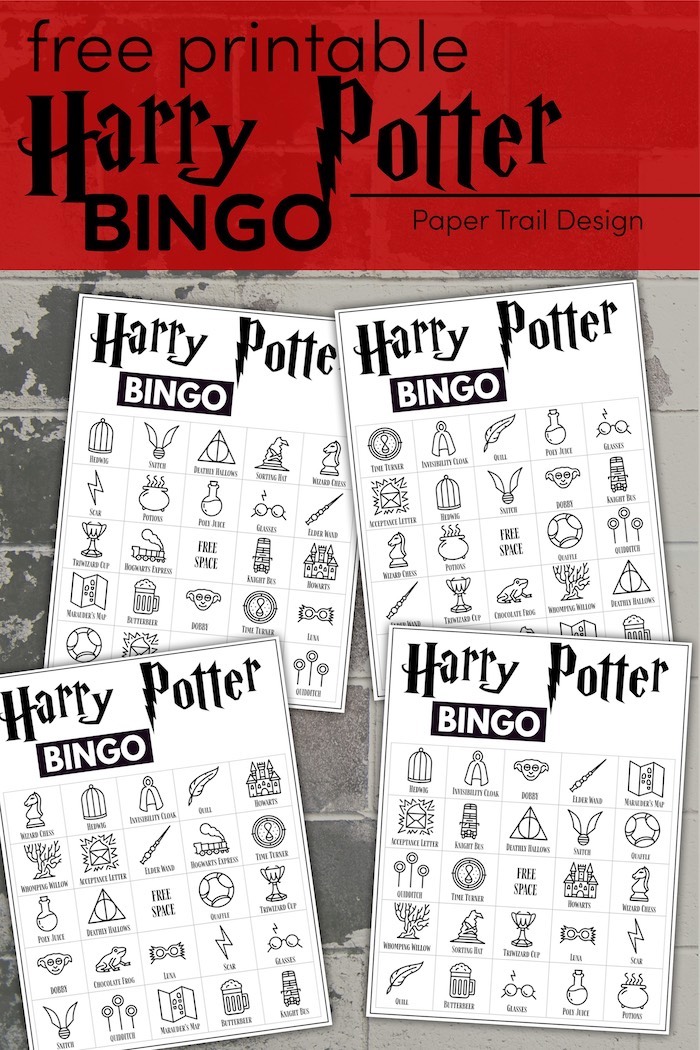 Free Printable Harry Potter Bingo Game - Paper Trail Design