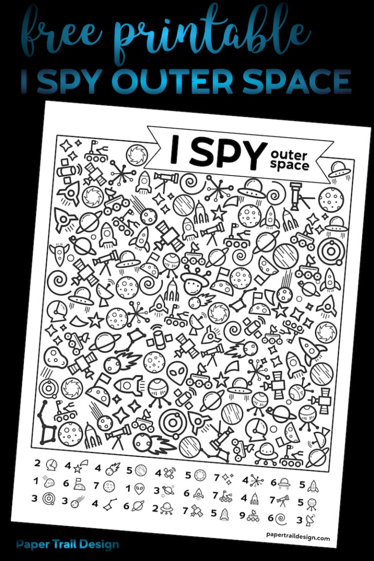 Free Printable I Spy Outer Space Game - Paper Trail Design