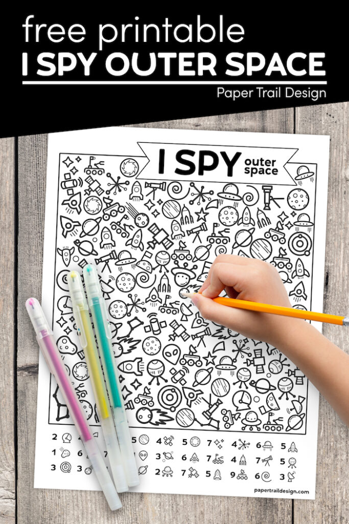 Free Printable I Spy Outer Space Game - Paper Trail Design