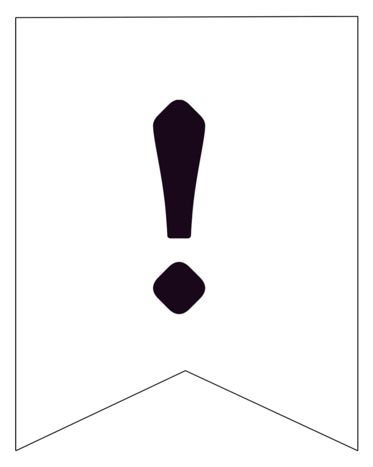 Free Printable Black and White Banner Letters - Paper Trail Design