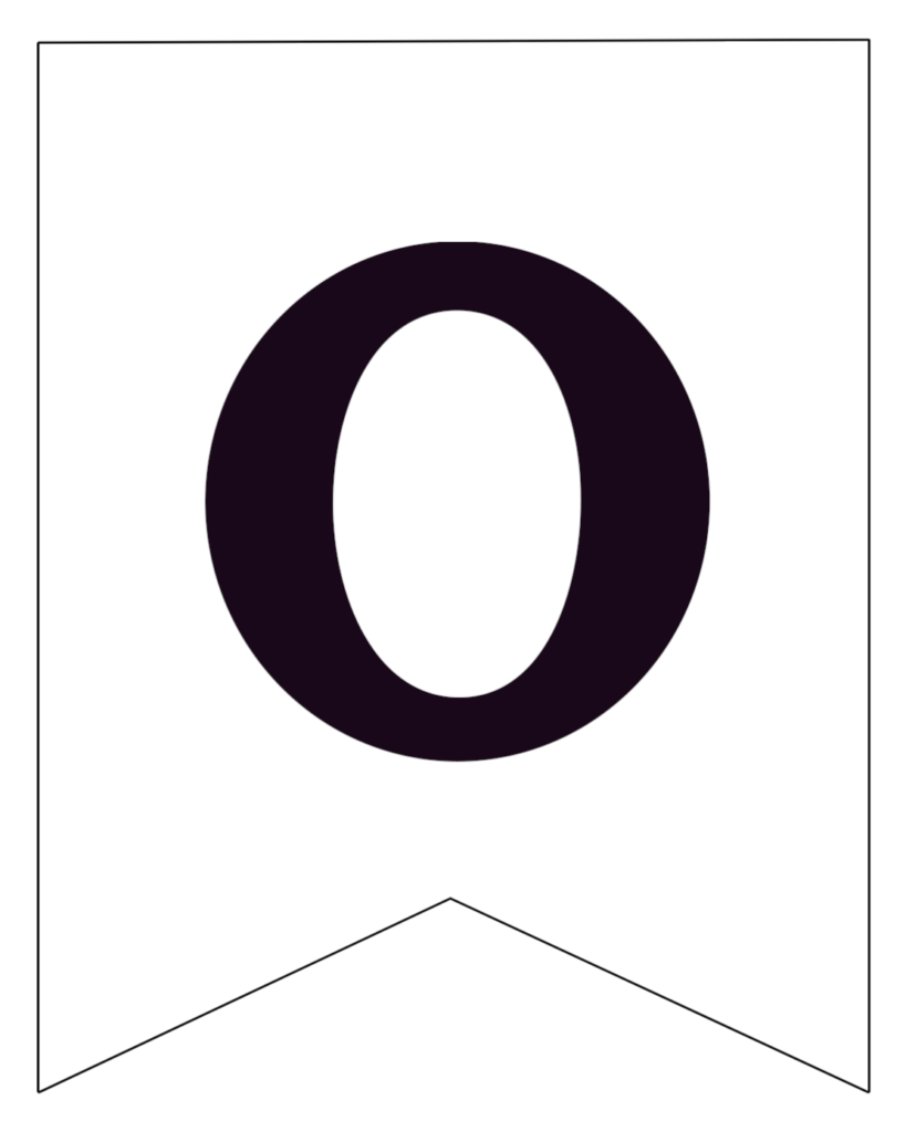 Free Printable Black and White Banner Letters - Paper Trail Design