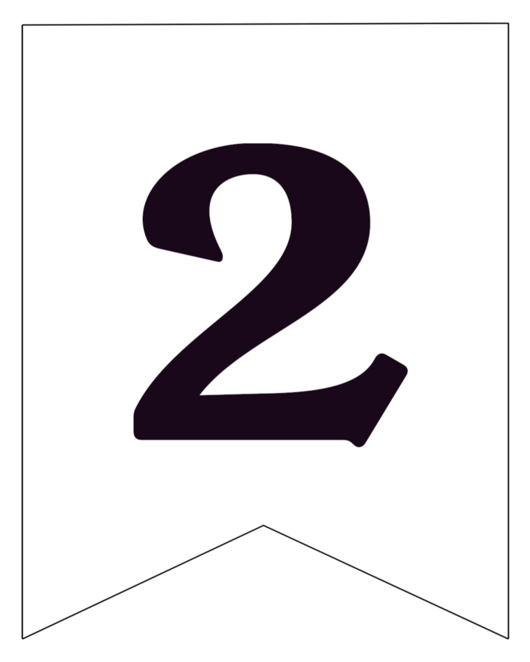 Free Printable Black and White Banner Letters - Paper Trail Design