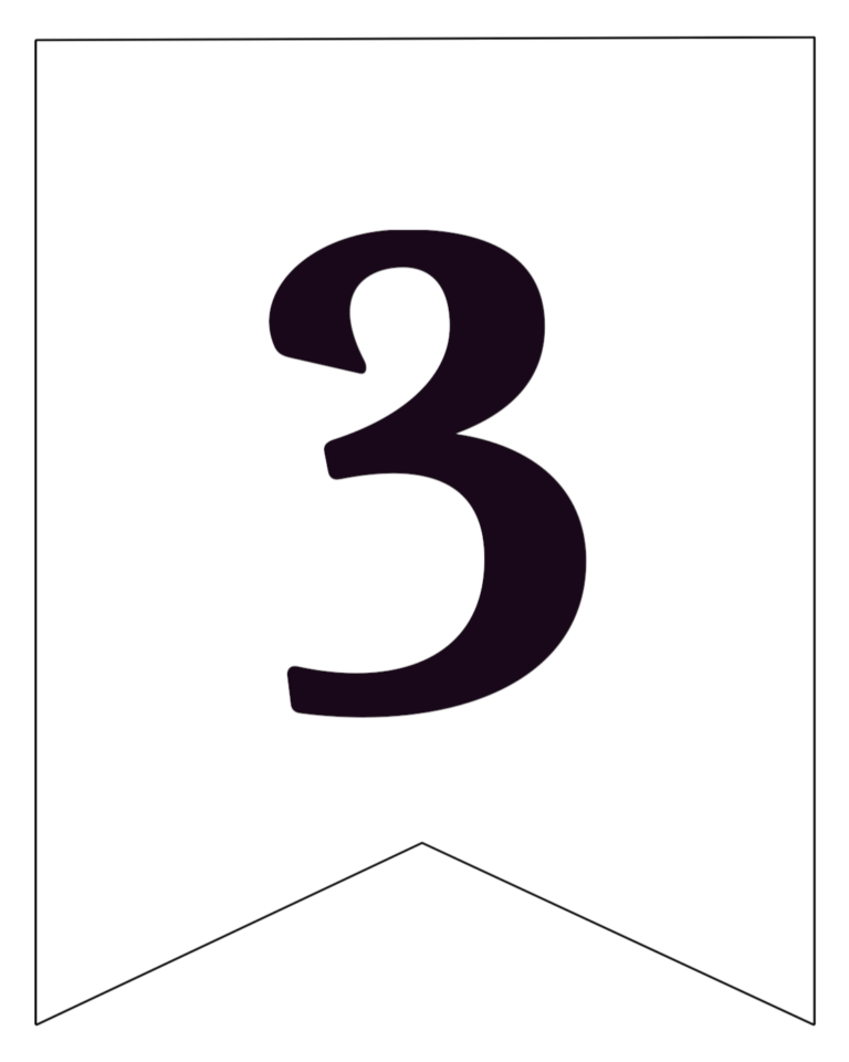 Free Printable Black and White Banner Letters - Paper Trail Design