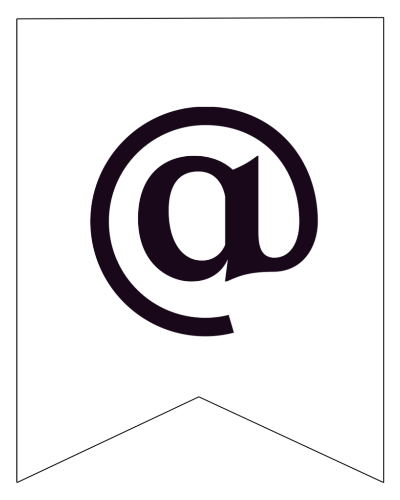 Free Printable Black and White Banner Letters - Paper Trail Design