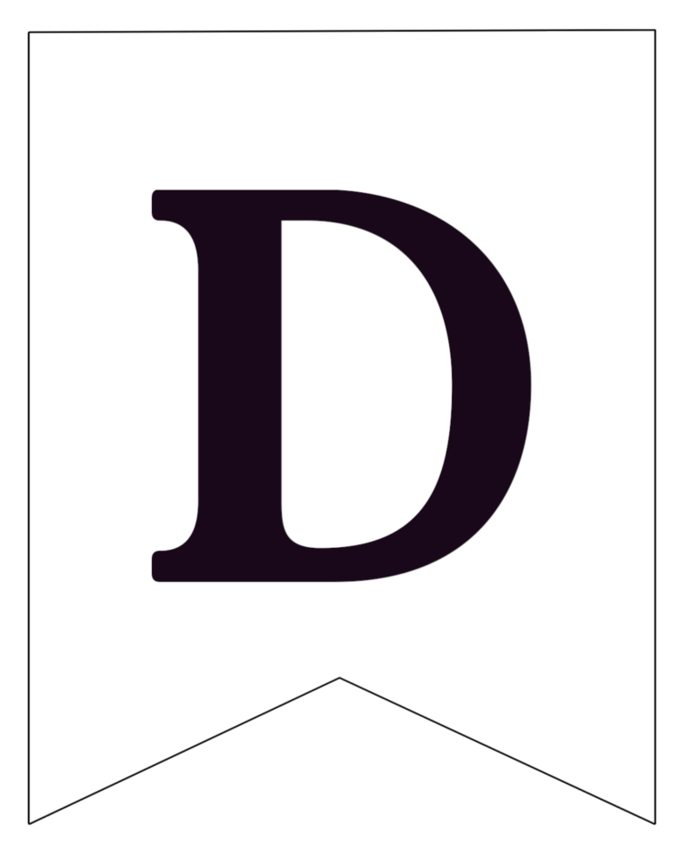 Free Printable Black and White Banner Letters - Paper Trail Design