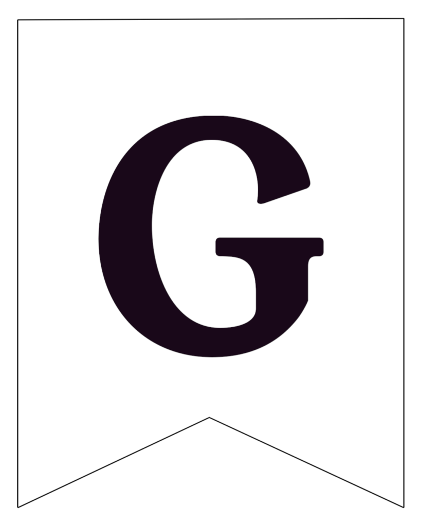 Free Printable Black and White Banner Letters - Paper Trail Design