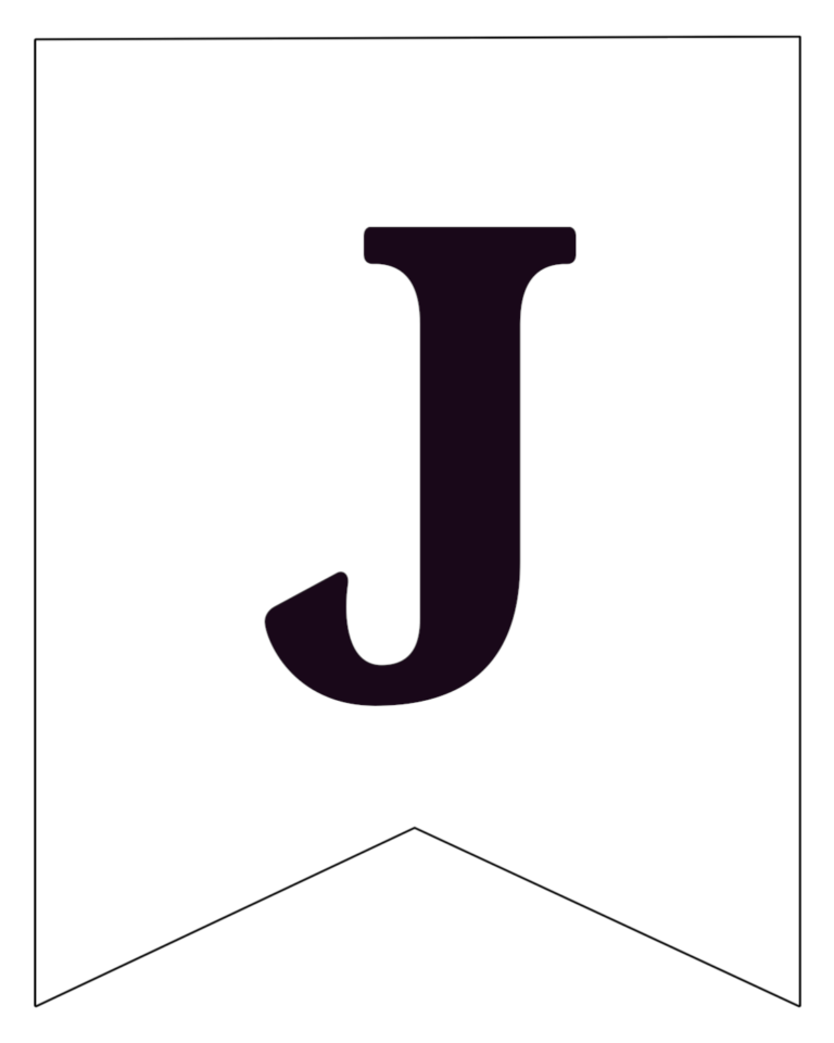 Free Printable Black and White Banner Letters - Paper Trail Design