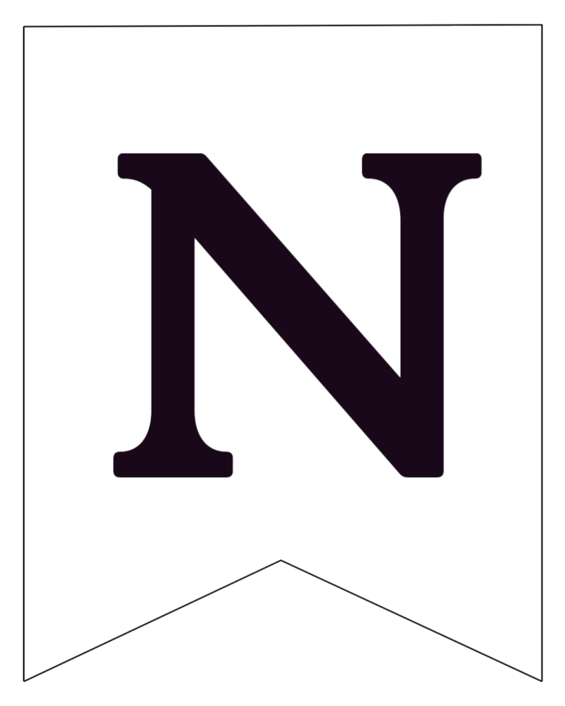 Free Printable Black and White Banner Letters - Paper Trail Design