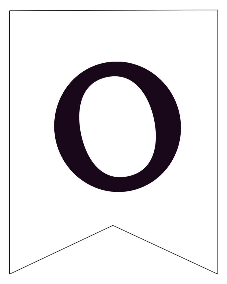 Free Printable Black and White Banner Letters - Paper Trail Design