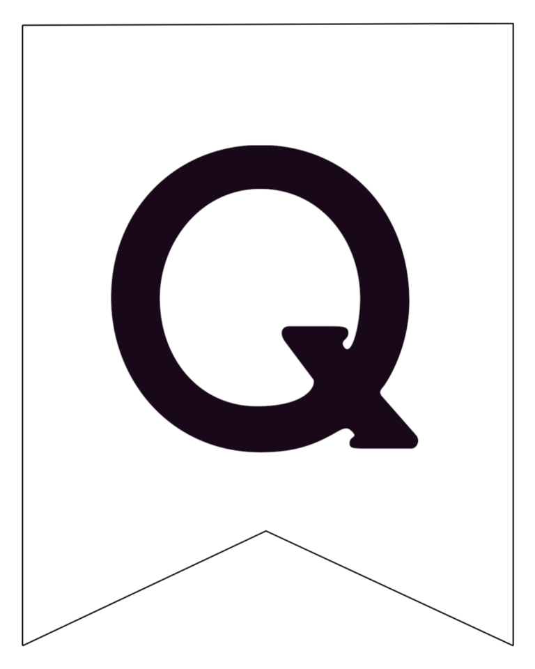 Free Printable Black and White Banner Letters - Paper Trail Design