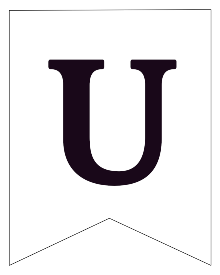 Free Printable Black and White Banner Letters - Paper Trail Design