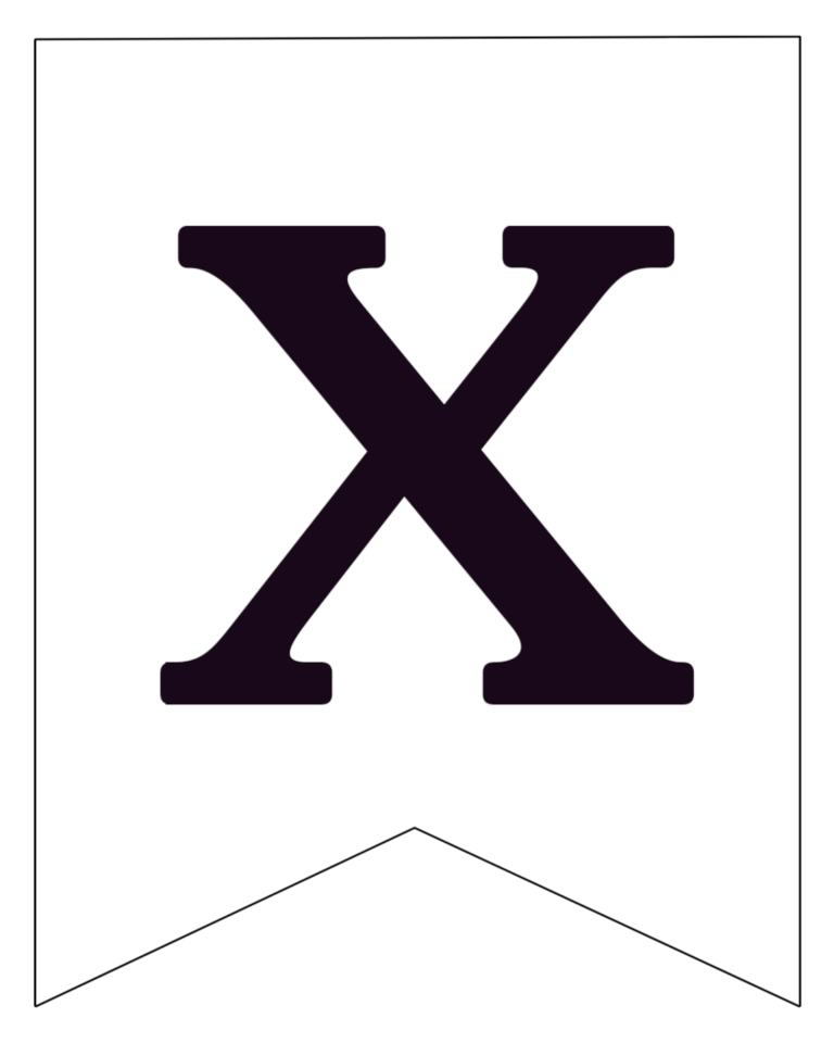 Free Printable Black and White Banner Letters - Paper Trail Design