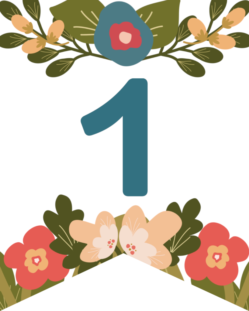 Flower Alphabet Banner Letters Free Printable - Paper Trail Design