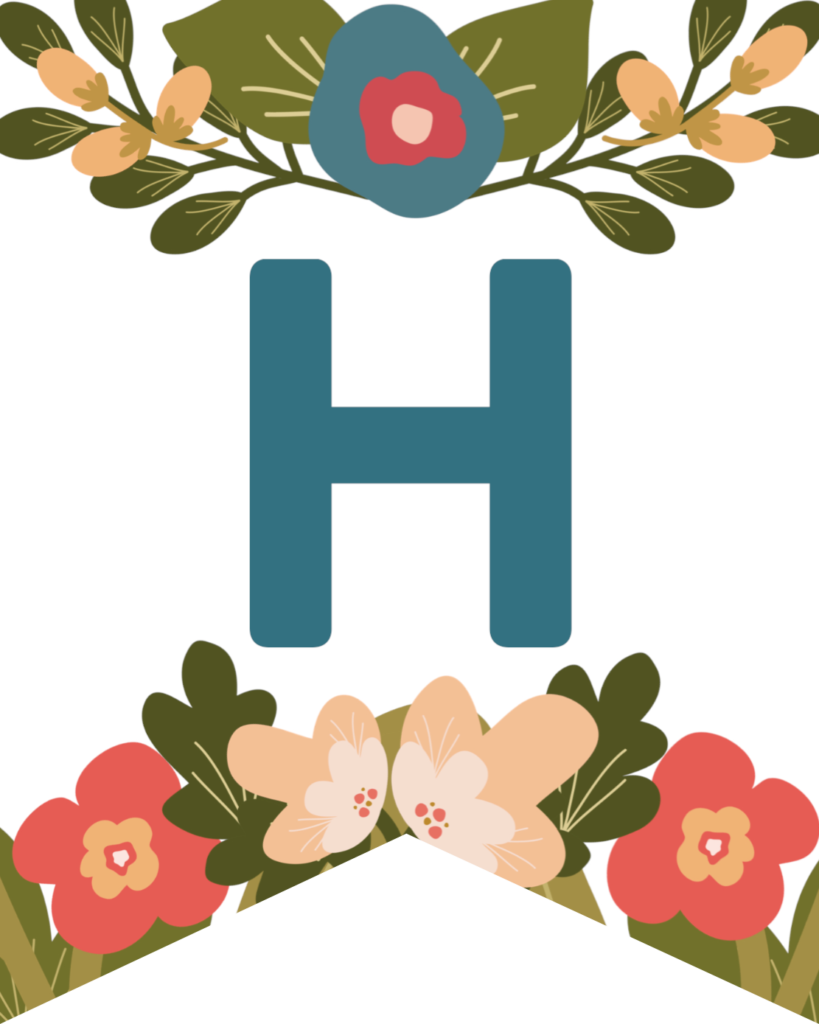 Flower Alphabet Banner Letters Free Printable - Paper Trail Design