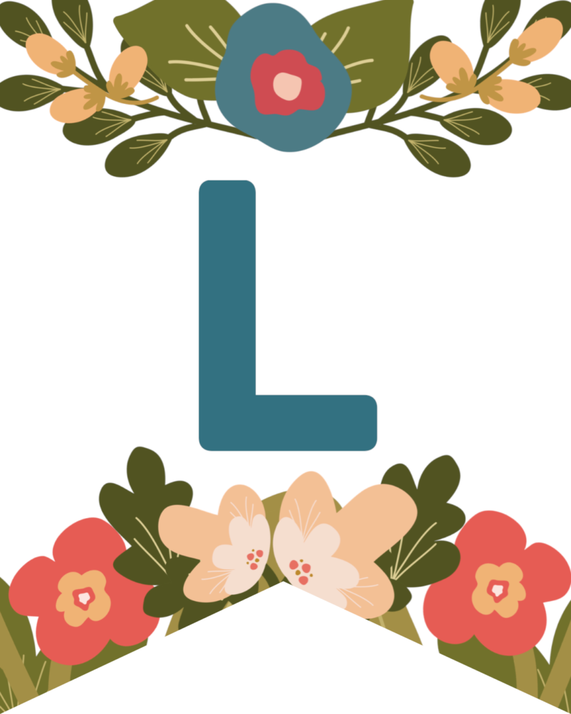 Flower Alphabet Banner Letters Free Printable - Paper Trail Design