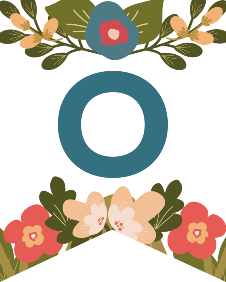 Flower Alphabet Banner Letters Free Printable - Paper Trail Design