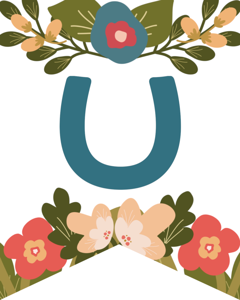 Flower Alphabet Banner Letters Free Printable - Paper Trail Design