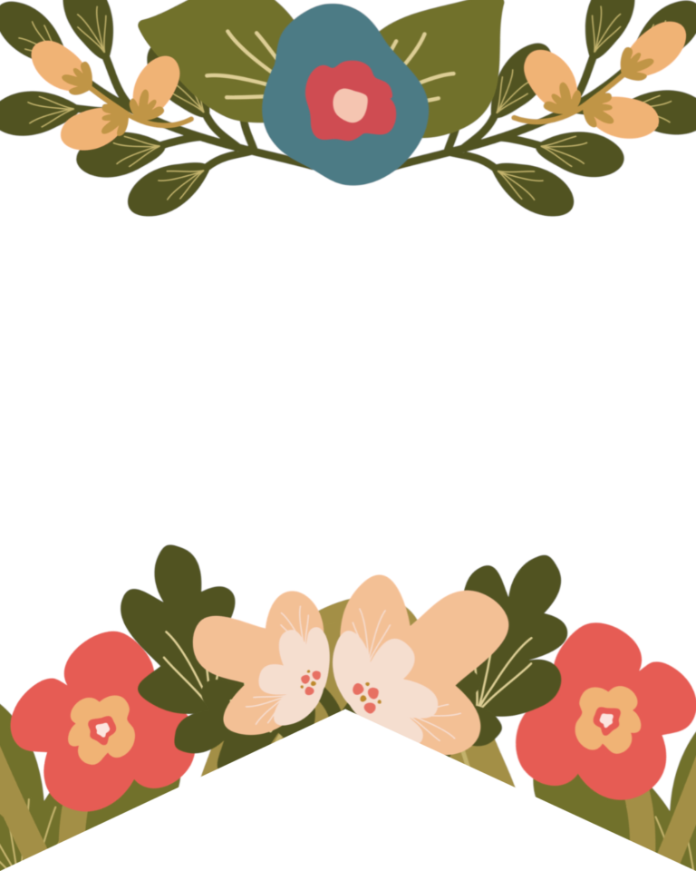 Flower Alphabet Banner Letters Free Printable - Paper Trail Design