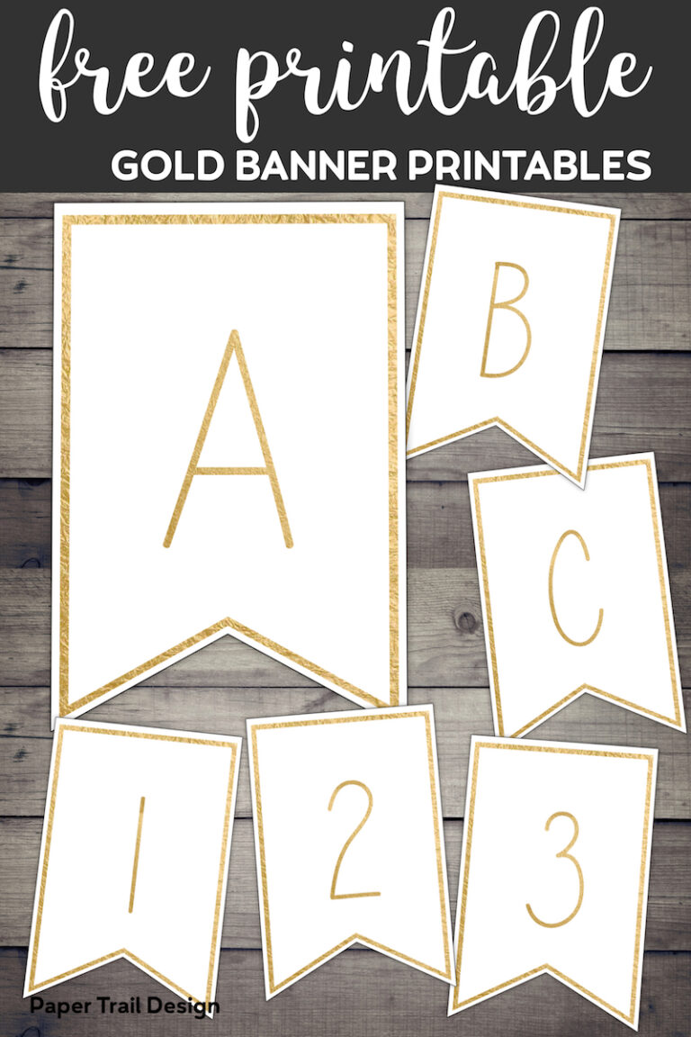 Free Printable Banner Letters Templates - Paper Trail Design